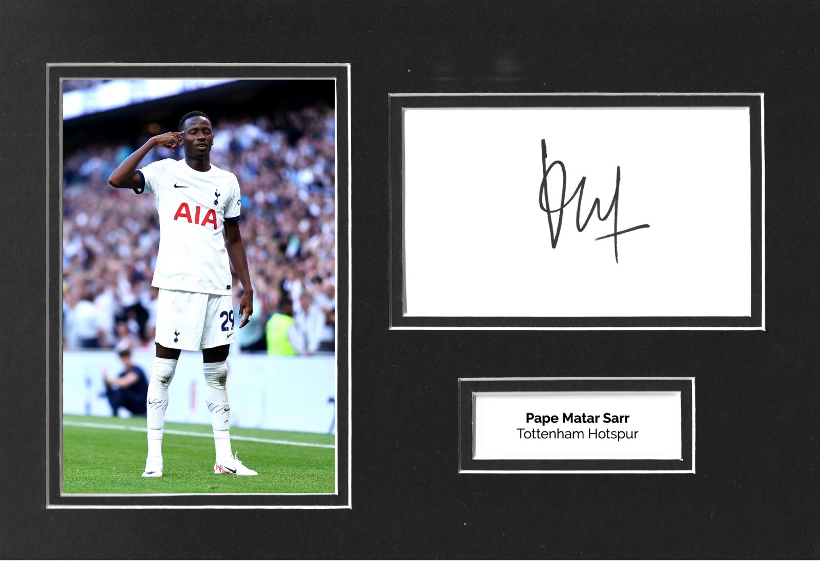 Pape Matar Sarr Signed 12x8 Photo Display Tottenham Hotspur Autograph ...