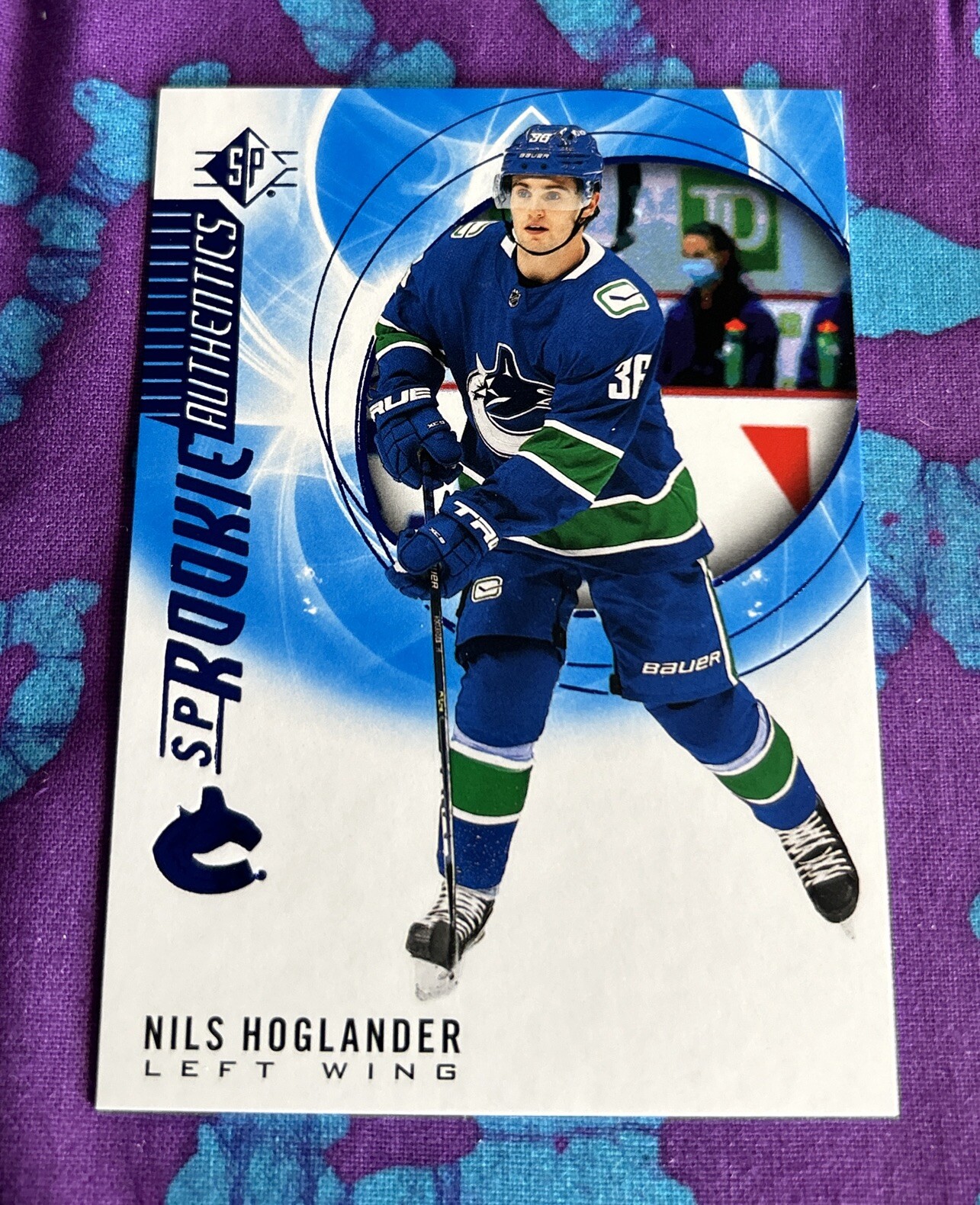 Nils Hoglander 2020-21 Upper Deck SP Rookie Authentics RC #139 Cancucks ...