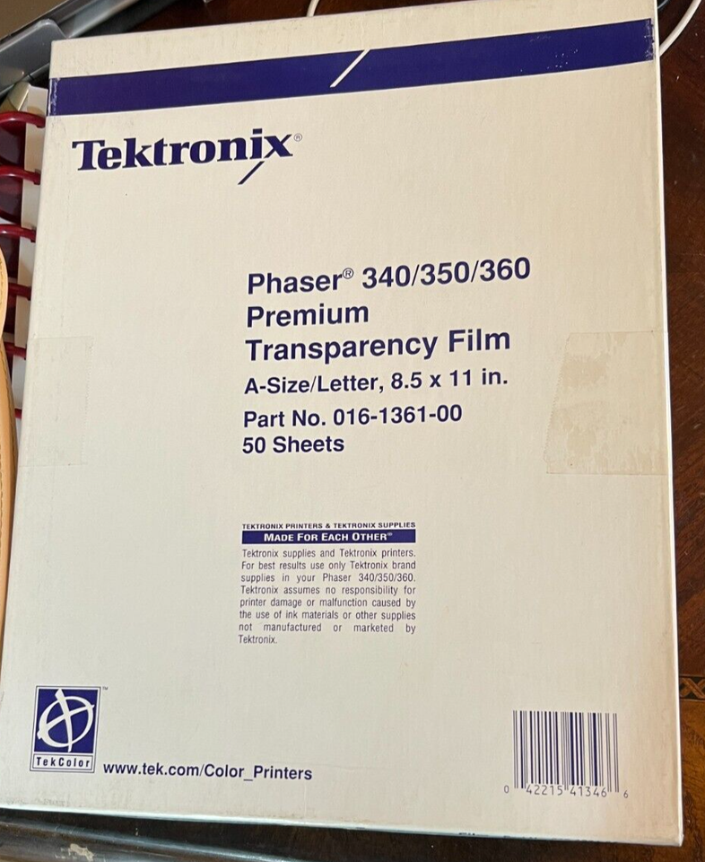 2 x 50ct Xerox Tektronix Premium Transparency Film for Monochrome Color ...