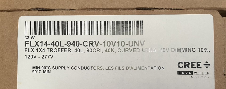 4,000 Lumens - 1x4 LED Center Basket Troffer - 33 Watts - 4000K - 120 ...