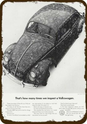 1965 VOLKSWAGEN BEETLE Vintage Look DECORATIVE METAL SIGN - TIMES WE ...