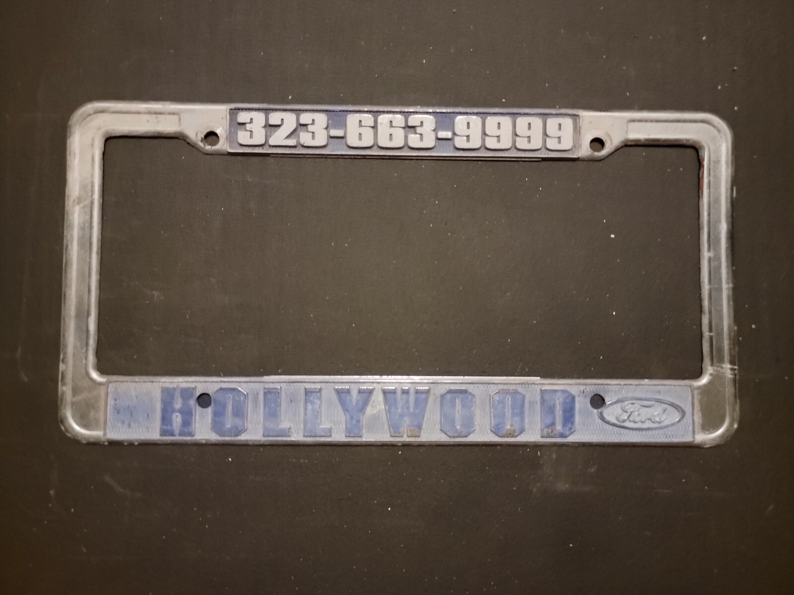 HOLLYWOOD FORD " Vintage Dealer License Plate Frame” | eBay