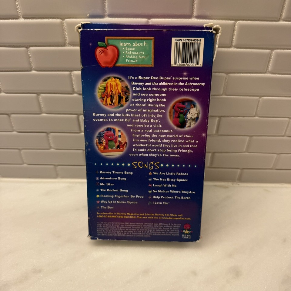 Barney in Outer Space VHS Tape 1998 Classic Collection Lyrik Studio ...