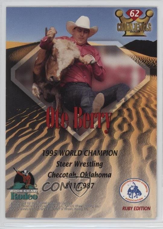 1996 High Gear Rodeo Crown Jewels World Champion Ruby Ote Berry #62 | eBay