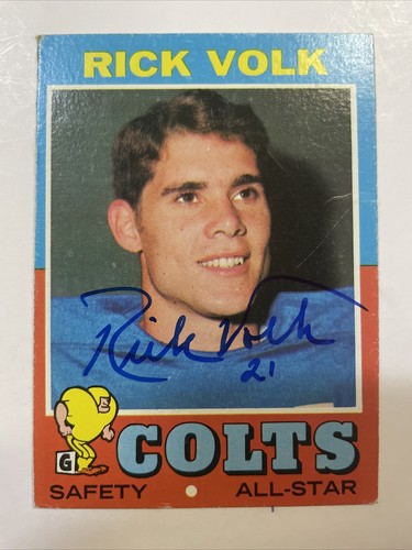 1971 Topps Rick Volk Autographed Card #32 Baltimore Colts A-145 | eBay