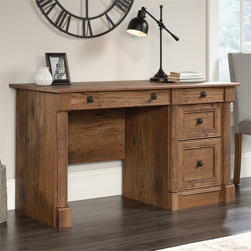 Sauder Palladia Engineered Wood Computer Desk in Vintage Oak | eBay