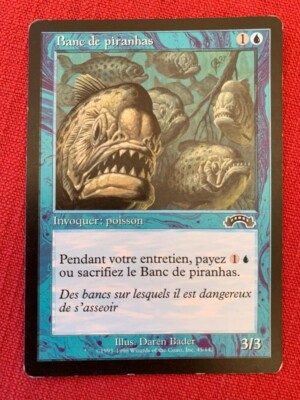 Carte Magic MTG Exode - Banc de piranhas FR EX | eBay