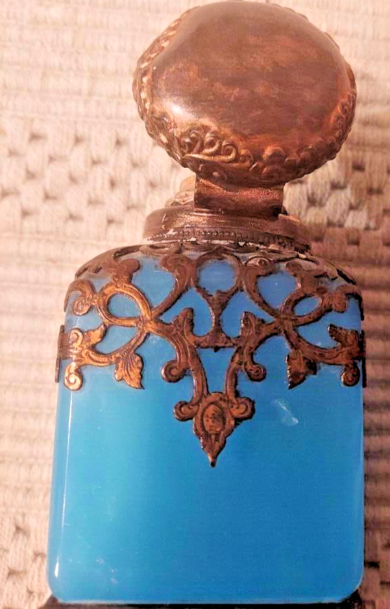 French Palais Royal Perfume Bottle Blue Opaline Ormolu Mount | eBay