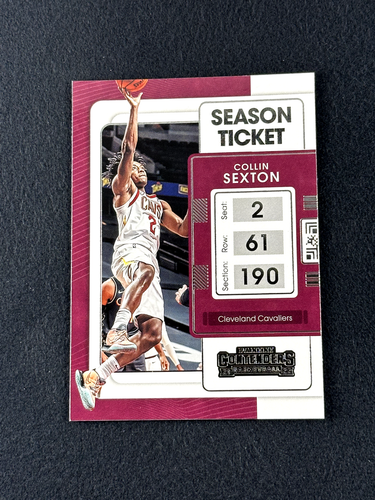 2021-22 Contenders COLLIN SEXTON Season Ticket #86 Cleveland Cavaliers ...