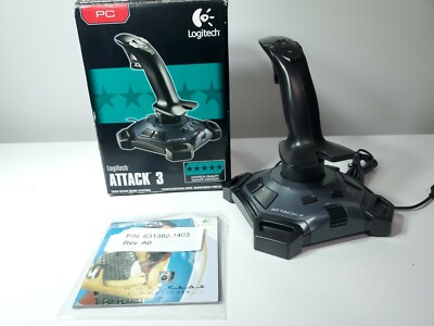 Logitech WingMan Attack 3 Joystick USB - PC Mac - Flight Simulator ...