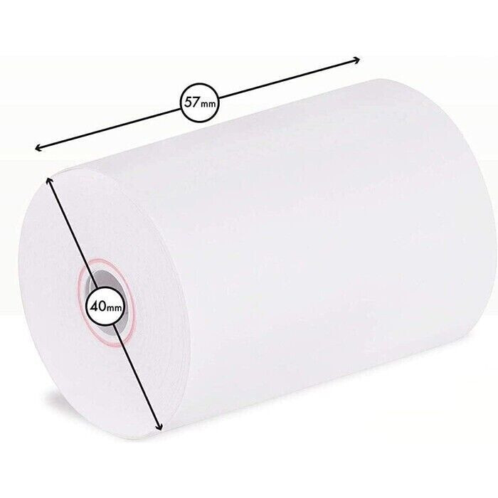 100 Rolls 57x40 Thermal Rolls Cash Credit Card Machine Receipt Paper ...