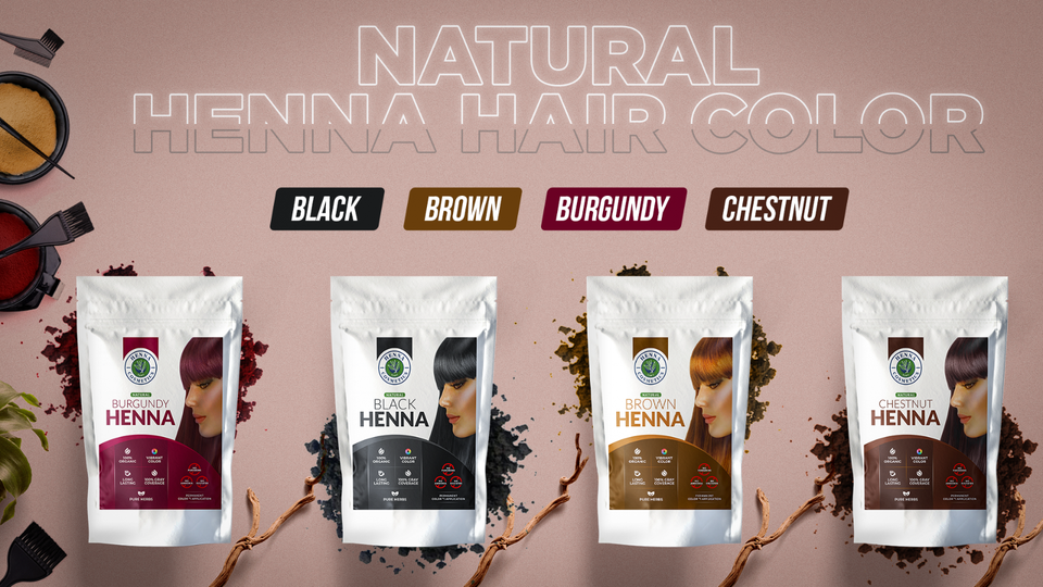 Black, Brown, Burgundy, Chestnut | Natural Henna Hair Color| Organic 50 ...