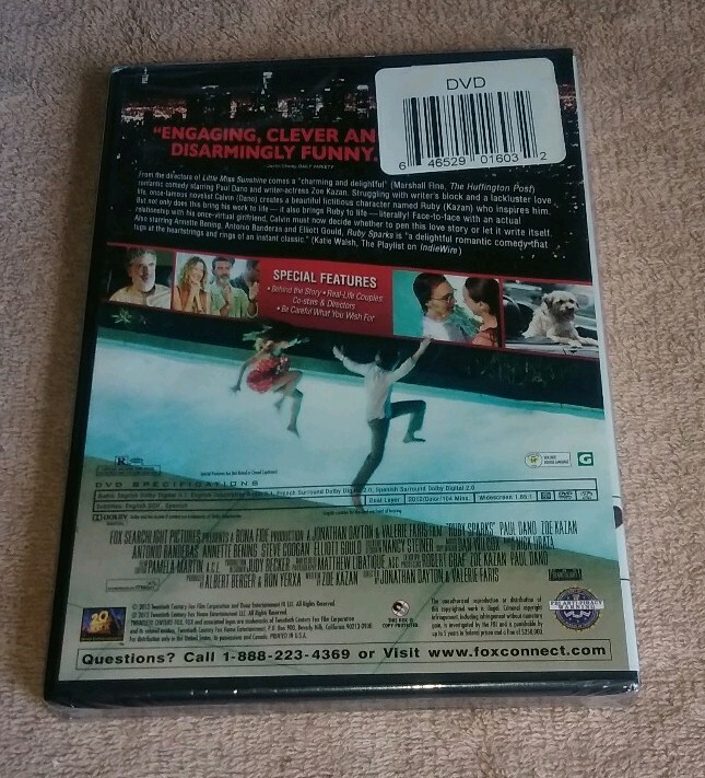 Ruby Sparks DVD Antonio Banderas Annette Bening Elliot Gould New Wide ...