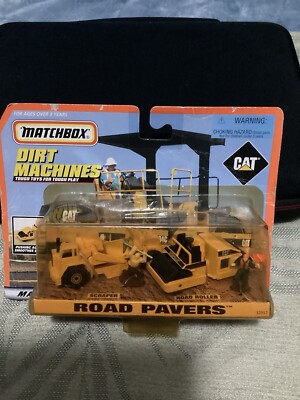 MATCHBOX CAT Dirt Machines Road Pavers Scraper Road Roller 1997 | eBay
