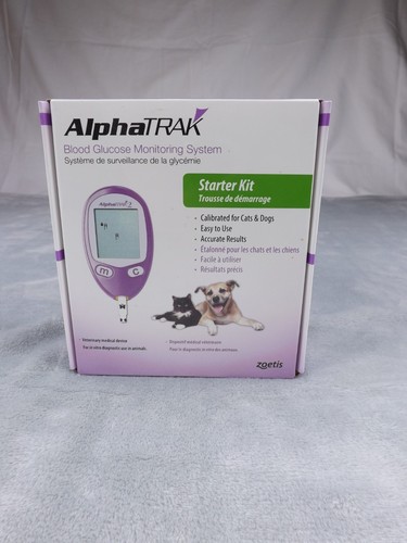 Alpha Trak Blood Glucose Monitoring System New/Sealed Dogs/Cats Starter ...
