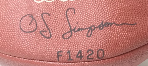 Vintage OJ Simpson*Printed Auto* F1420 Wilson Football) 1970's Made In ...