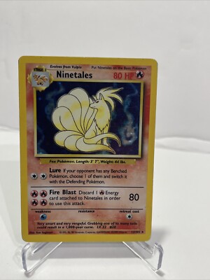 Pokémon TCG Ninetales Base Set 12/102 Holo Unlimited Holo Rare MP | eBay