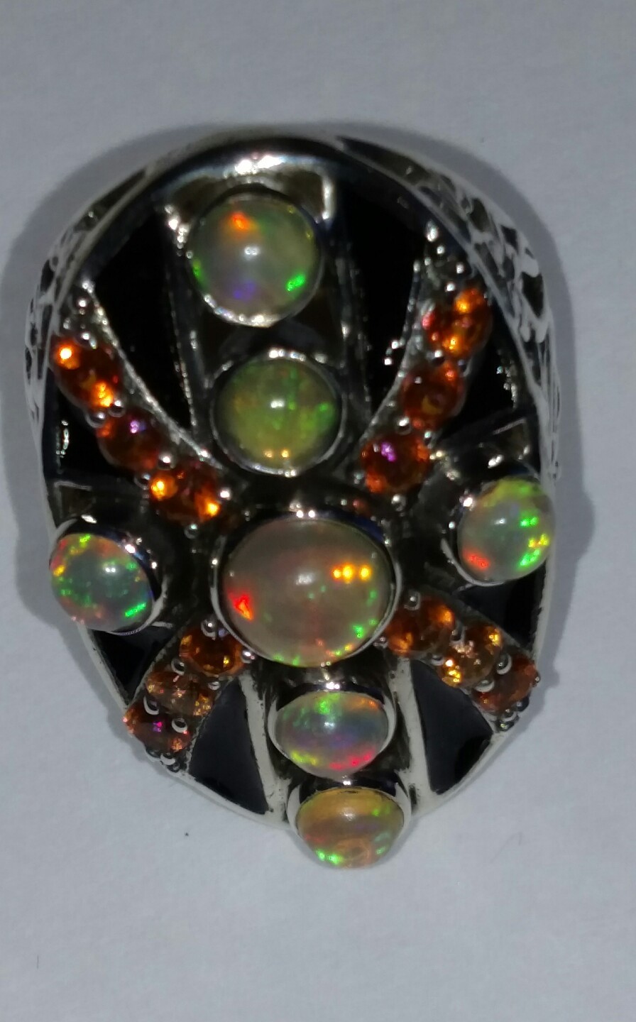 NEW $203 Sz 6 NICKY BUTLER ETHIOPIAN OPAL & HONEY TOPAZ GEM STERLING ...