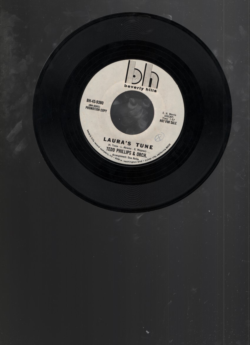Tedd Phillips 45RPM 7" PROMO Single Laura's Tune BH 9380 062122EBR-B30 ...