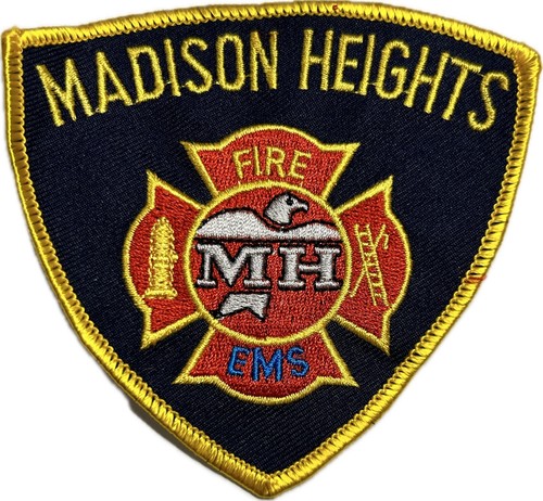VINTAGE MICHIGAN MI MADISON HEIGHTS FIRE EMS DEPT PATCH OAKLAND COUNTY ...