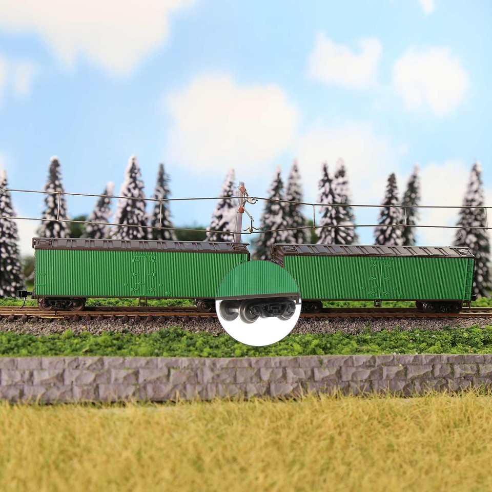 Evemodel 4pcs N Scale 1:160 Roller Bearing Bogies Metal DC Wheels Screw ...