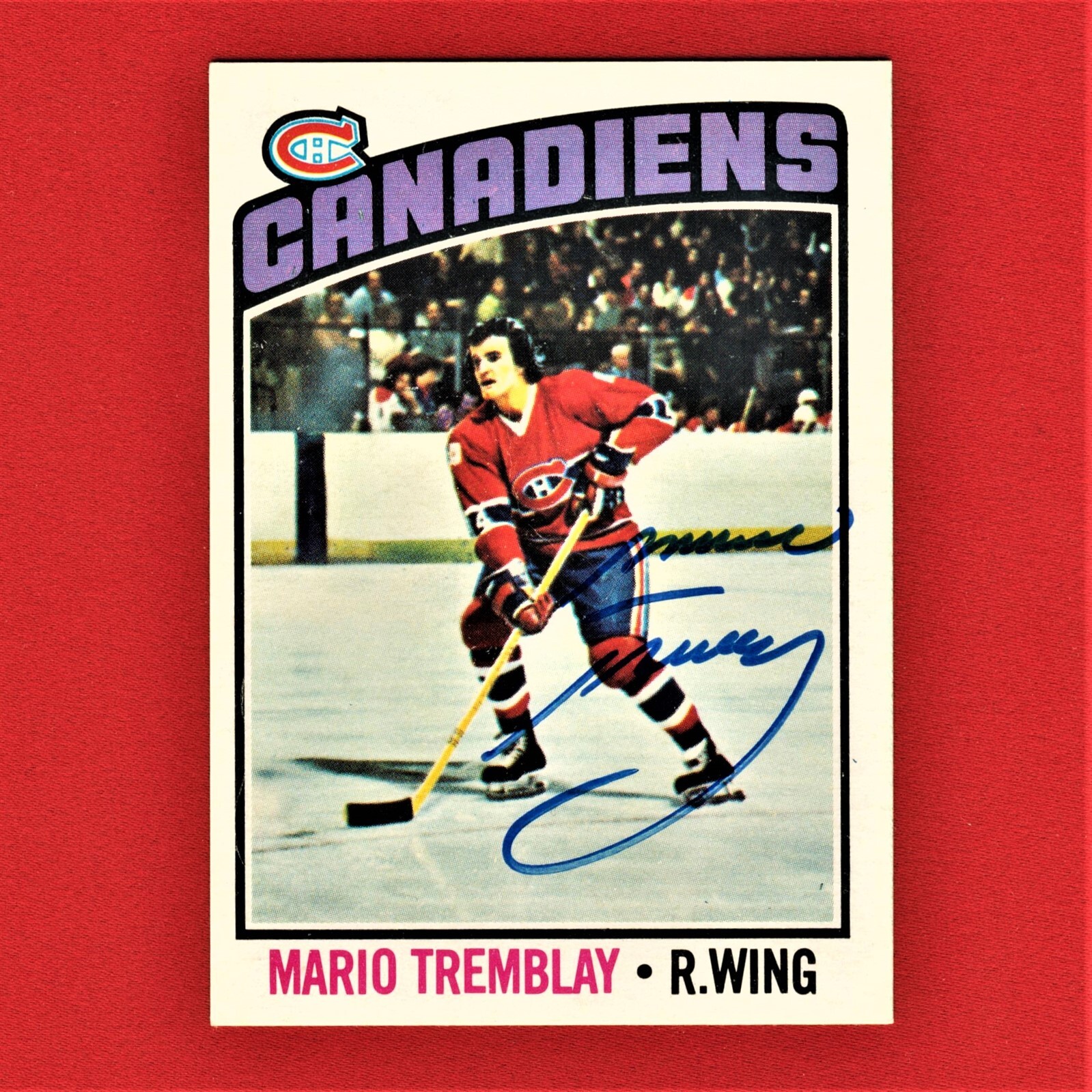 Autographed Mario Tremblay 1976 O-Pee-Chee Card 97 A4 | eBay