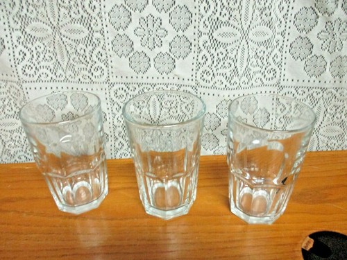 3 - Vintage Crisa 8 Panel Clear Glasses - Heavy Glass | eBay