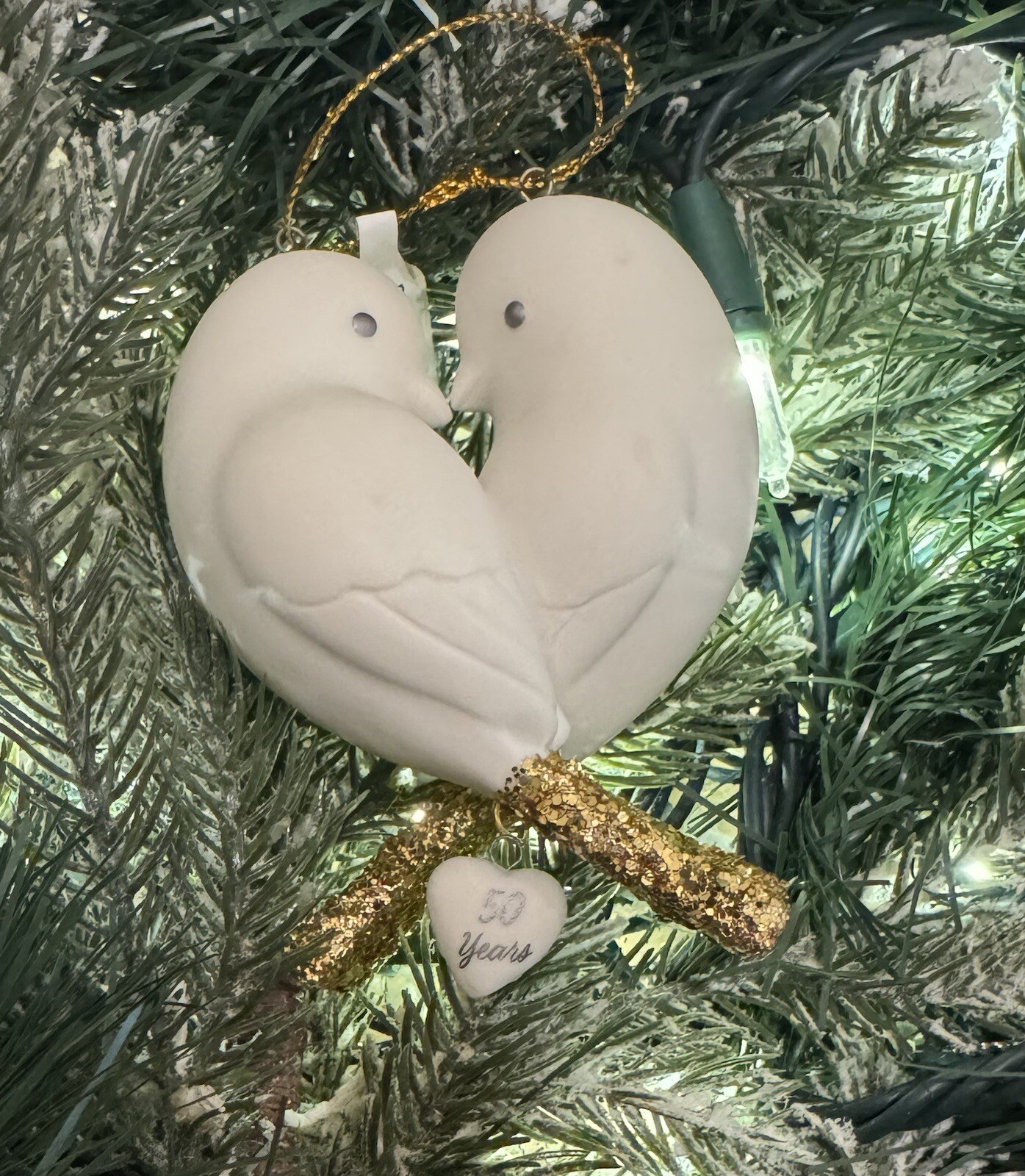 2024 Hallmark 2 Turtle Doves ️ Gold 50th Year Anniversary Christmas ...