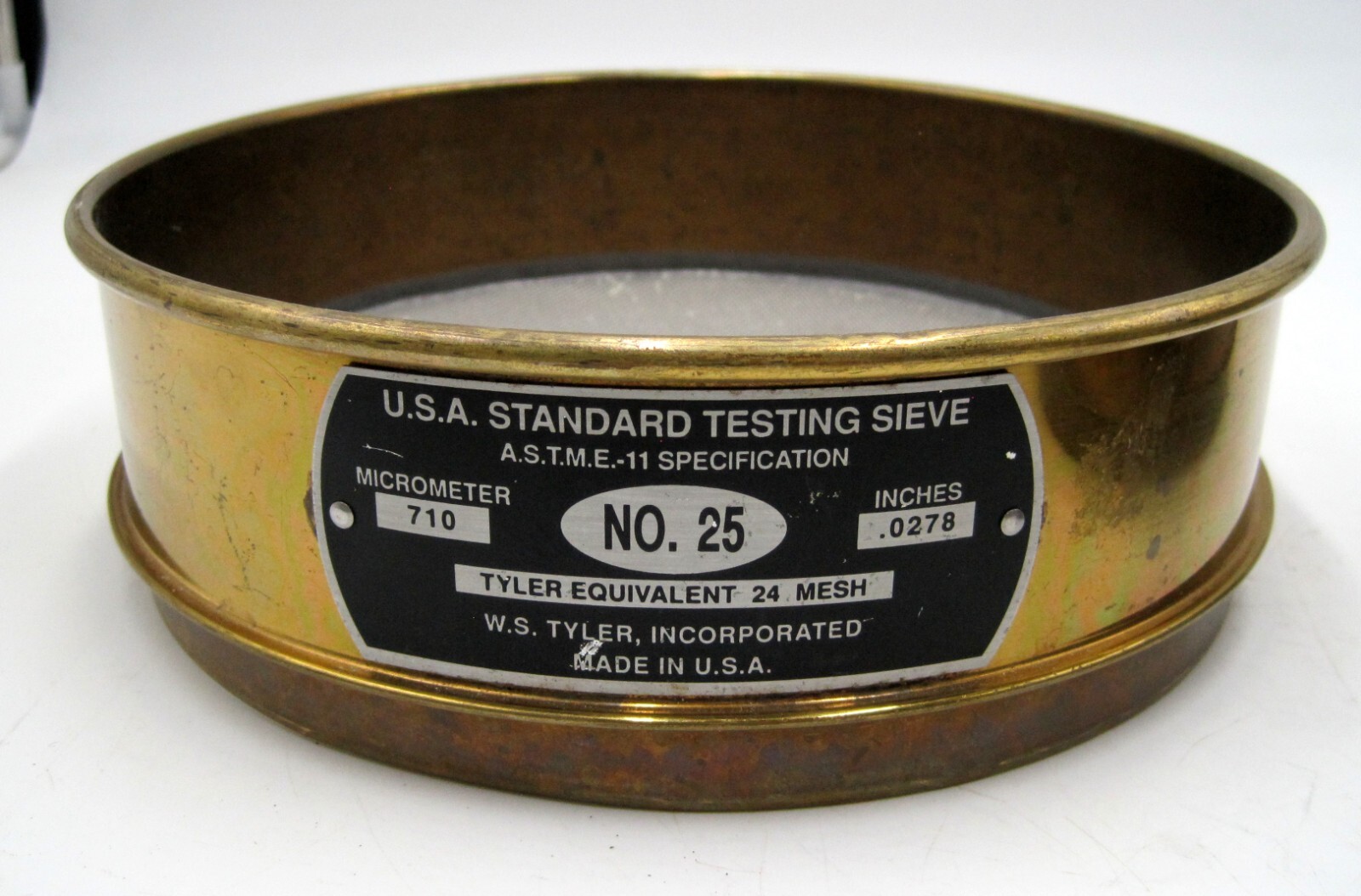 Antique The W.S. Tyler Standard Screen Scale Sieve No. 25, .0278in ...