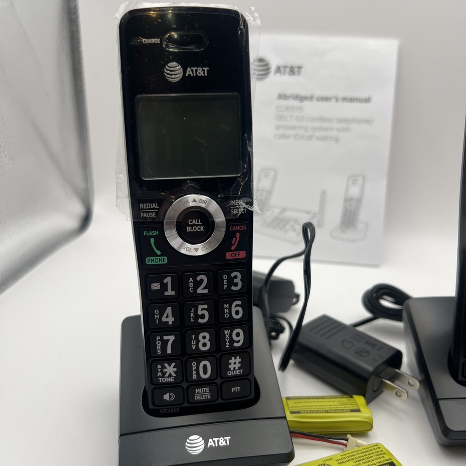 New AT&T CL83519 2 Handset Cordless Telephone with Manual And BATTERIES ...
