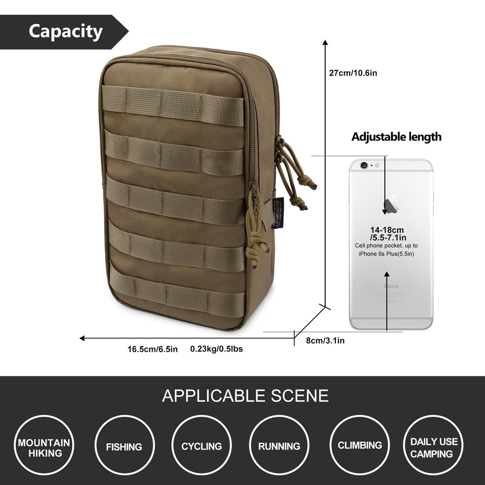 Tactical Molle Utility Pouch, Molle Attachment Military Modular ...