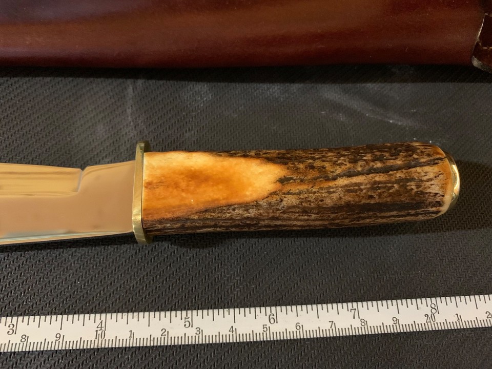 WR Case 1992 stag fixed blade 581 -6SS w/ Leather Sheath & Original Box ...