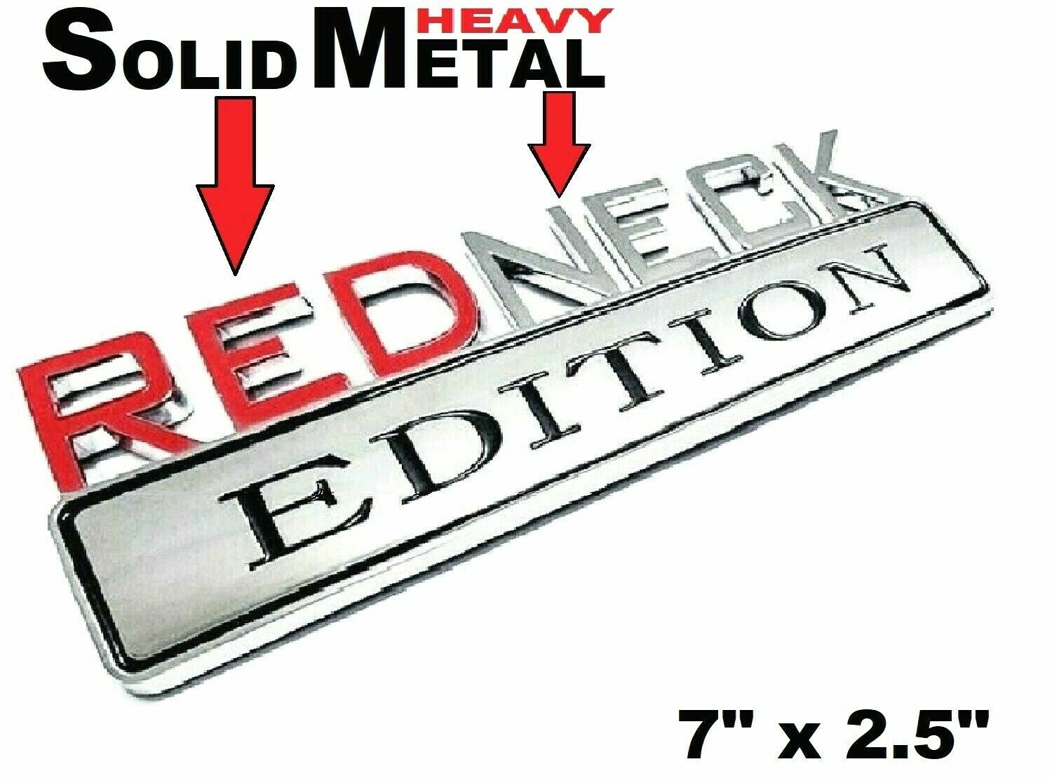 METAL Redneck Edition Emblem HIGHEST QUALITY ON EBAY Ford Bumper Decal ...