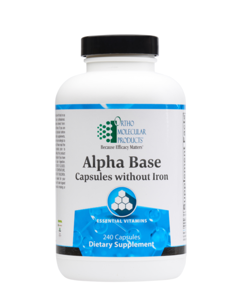 Ortho Molecular Alpha Base Capsules without Iron Dietary Supplement ...