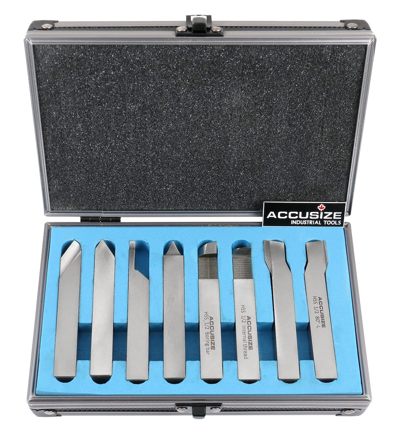Turning Facing Tools Accusize 3/8" HSS Tool Bit Set 8-Piece - Pre ...