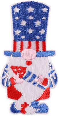 Patriotic Gnome Independence Day Fourth of July embroidered Iron on ...
