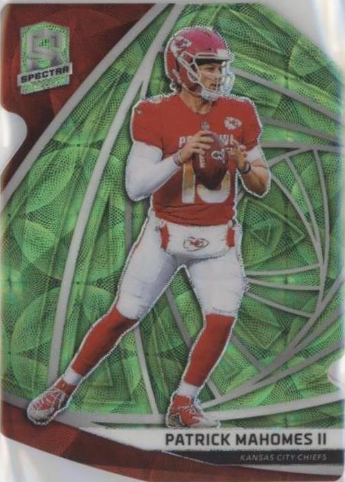 2019 Panini Spectra - Patrick Mahomes II #2 Neon Green Prizm Die-Cut ...