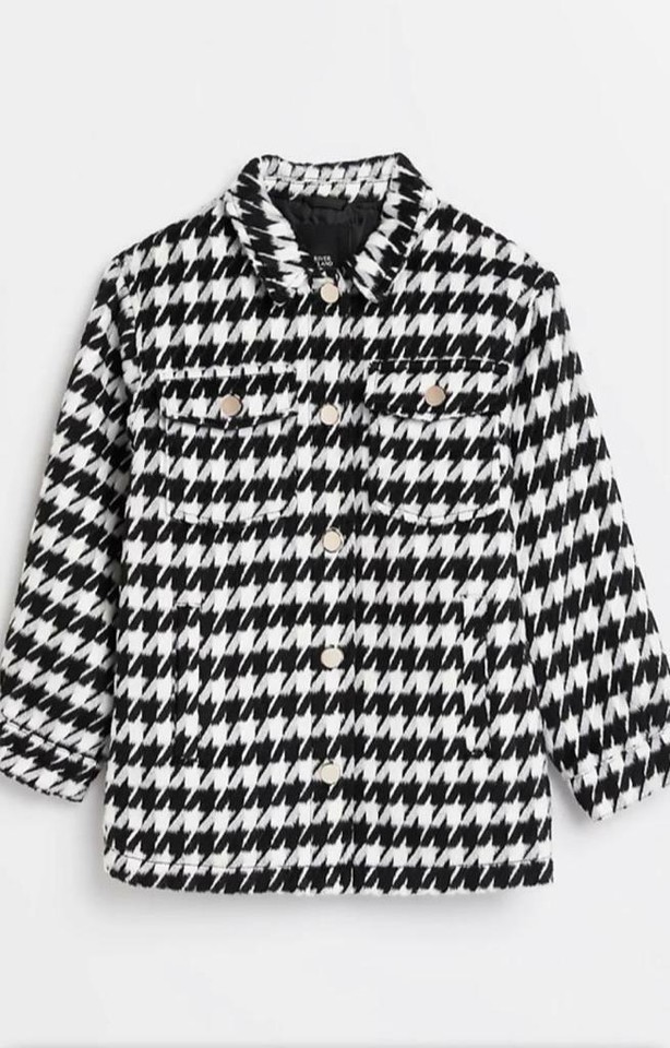 Check Fleece Casual Hooded Women Oversize Jacket Shacket Top Shirt Coat ...