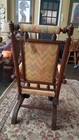 Antique Eastlake Victorian Turned Walnut Gold Material Rocking Chair | eBay