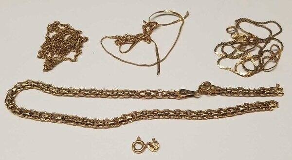 14K Scrap Gold Chains Broken Kinked 6.42 Grams | eBay