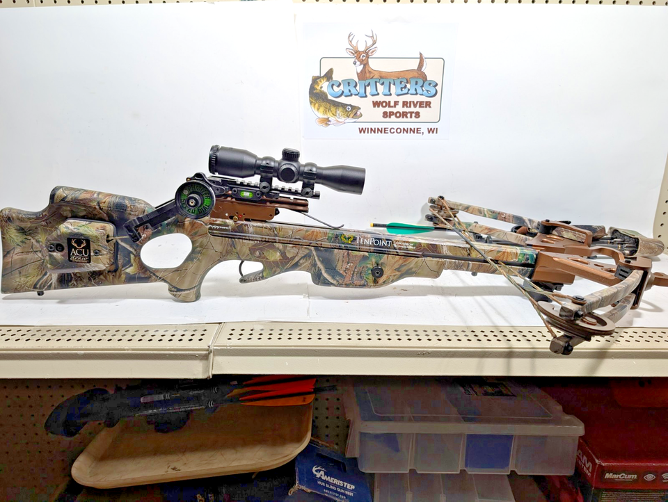 Tenpoint Phantom CLS Crossbow Package! Acu-Draw Cocking Device! Scope ...