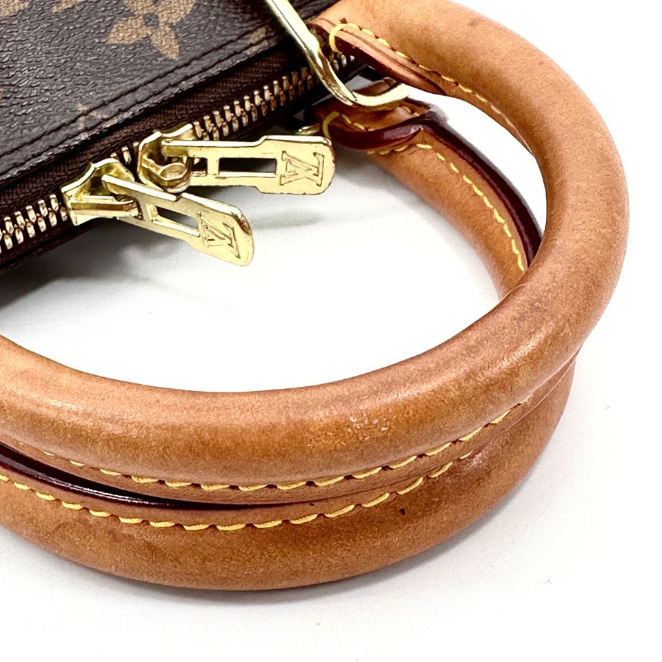Louis Vuitton Alma bb Monogram Top Handle 2way Shoulder Hand Bag ...