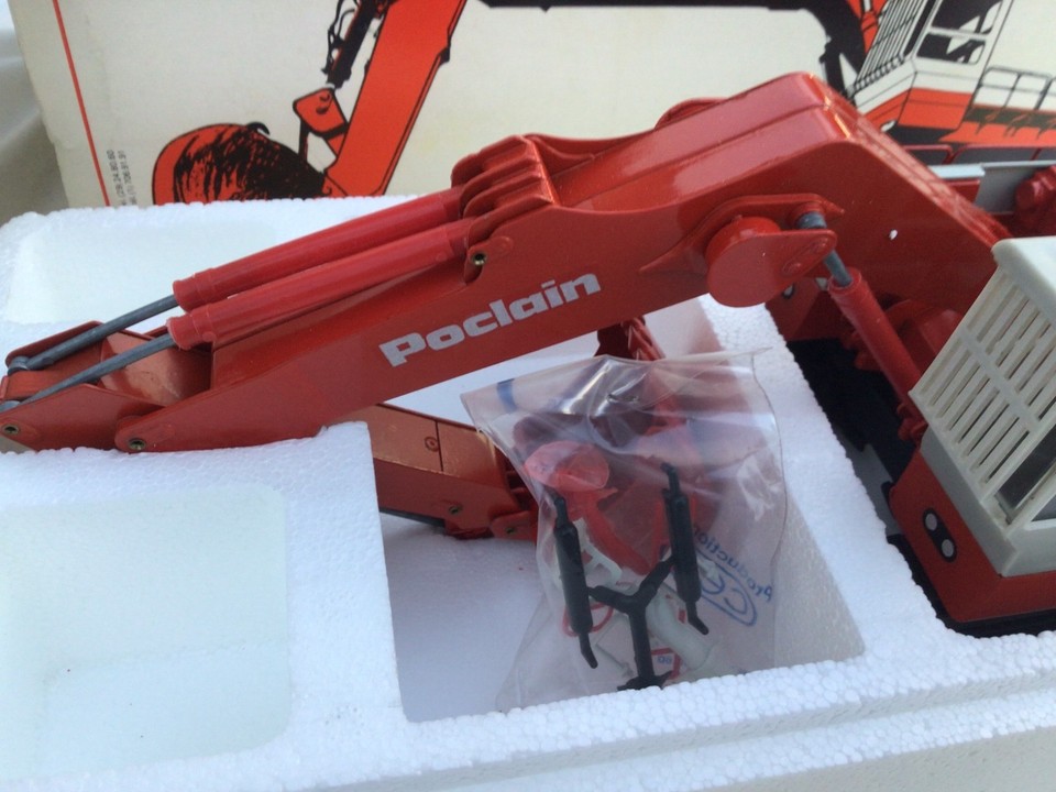 Vintage POCLAIN 1000 Excavator with Shovel Toy CEF 1/50 Scale MADE IN ...