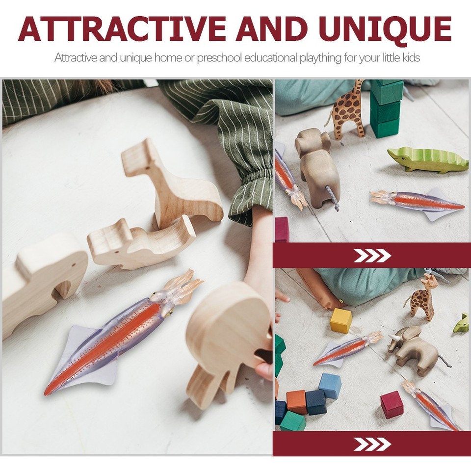 2pcs Squid Model Simulated Marine Animals Figurines Kids Science ...