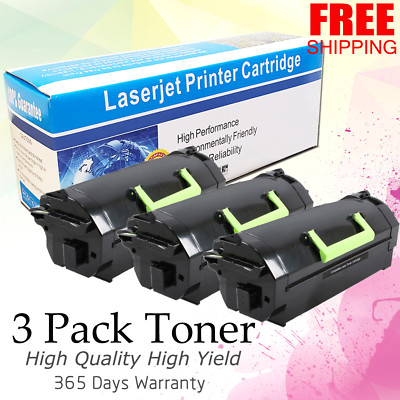 3 PK Toner for Lexmark 520HA 52D1H00 MS811dn MS811dtn MS810n MS810dtn ...