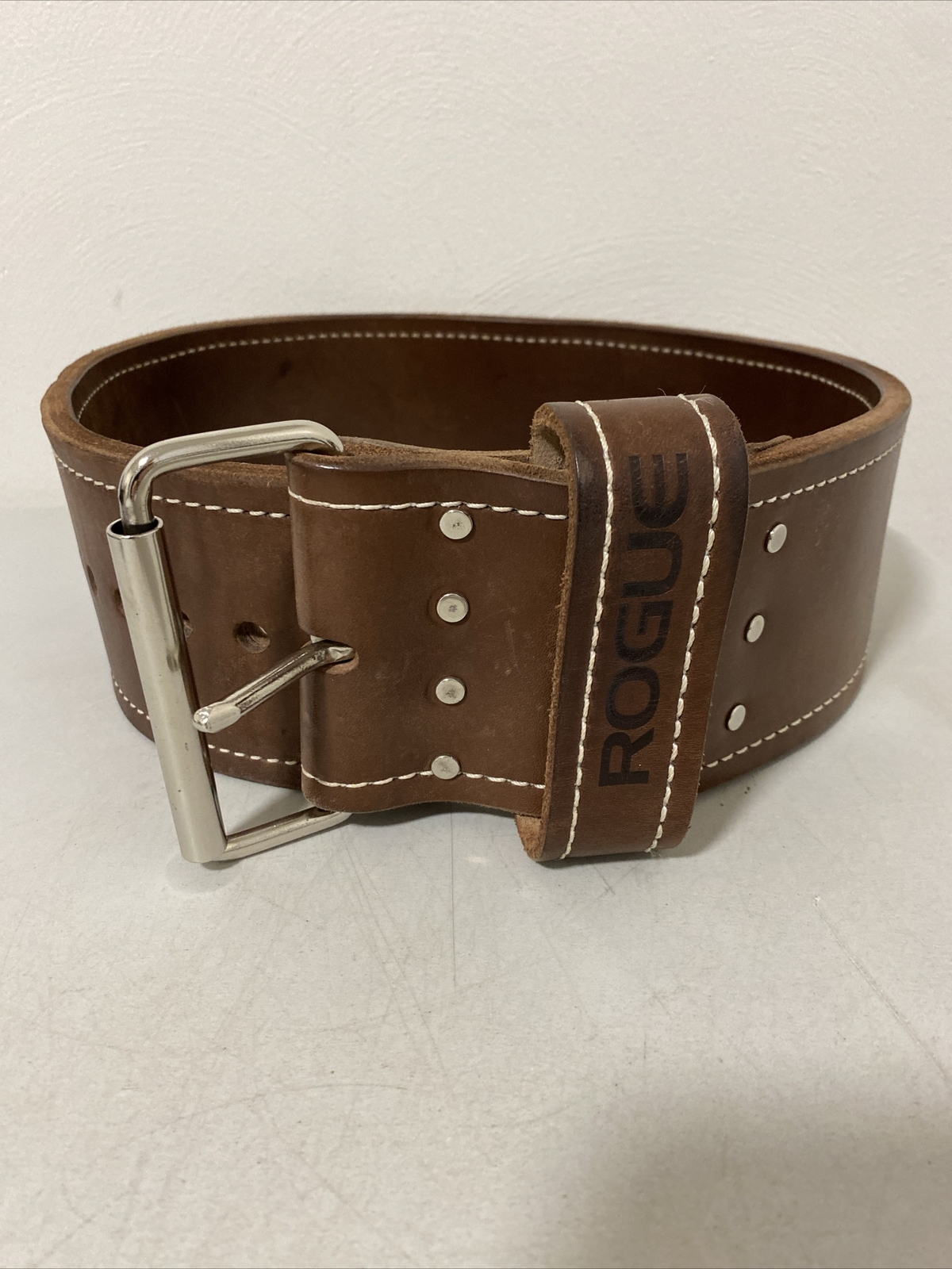 Rogue Fitness Ohio Lifting Belt, 4” Wide Brown Leather - Size Large | eBay
