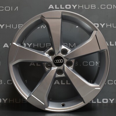 GENUINE AUDI A3 S3 8V 5 SPOKE ROTOR 19" INCH SILVER ALLOY WHEELS SET X4 ...