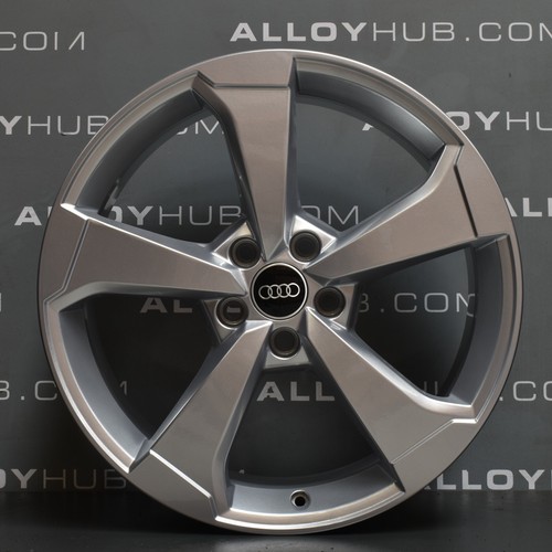 GENUINE AUDI A3 S3 8V 5 SPOKE ROTOR 19" INCH SILVER ALLOY WHEELS SET X4 ...