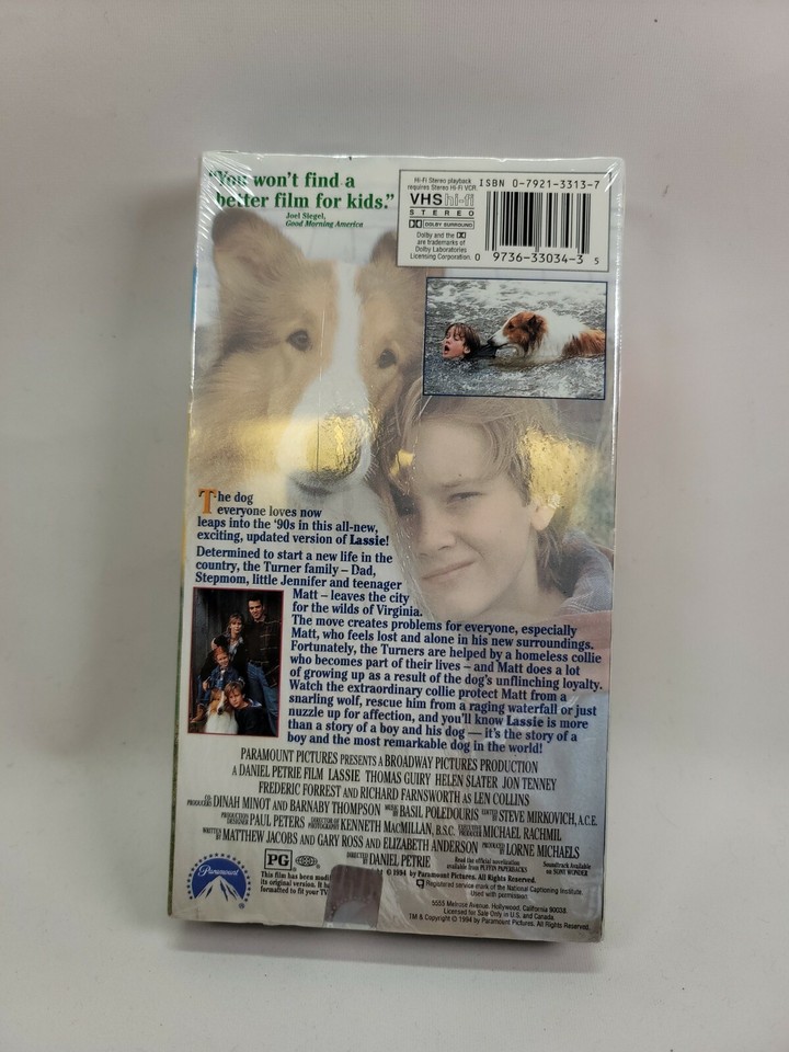 Lassie (VHS, 1994) BRAND NEW - SEALED cassette tape P6 97363303435 | eBay