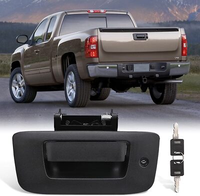 Tailgate Handle Kit, Tail Gate Bezel Lock For 07-14 Chevy Silverado GMC ...